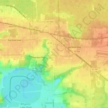 Watertown topographic map, elevation, terrain