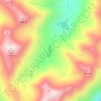 Moose Lake topographic map, elevation, terrain