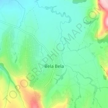 Bela Bela topographic map, elevation, terrain