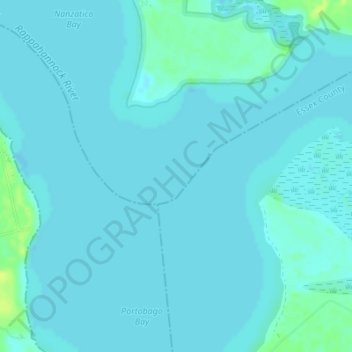 Rappahannock River topographic map, elevation, terrain
