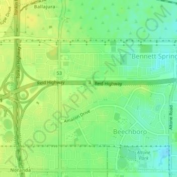 St Lawrence Park topographic map, elevation, terrain