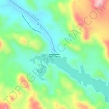 Kidston Dam topographic map, elevation, terrain