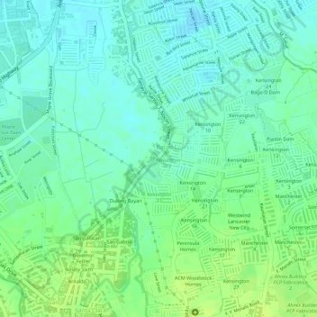 Malabon River topographic map, elevation, terrain