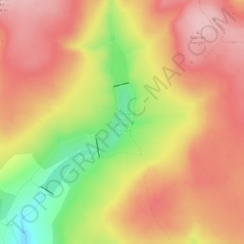 Walshaw Dean Middle Reservoir topographic map, elevation, terrain