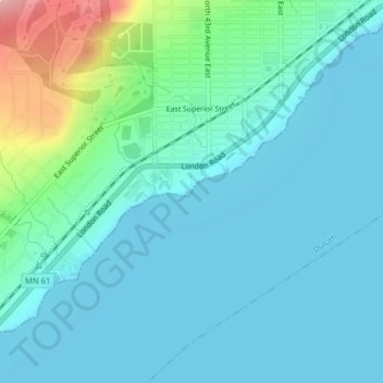 City park topographic map, elevation, terrain