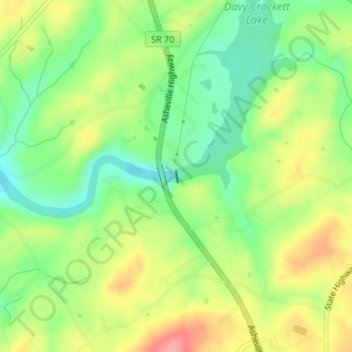 Nolichucky Dam topographic map, elevation, terrain