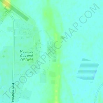 Moomba topographic map, elevation, terrain