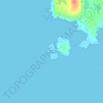 Skerry of Eshaness topographic map, elevation, terrain