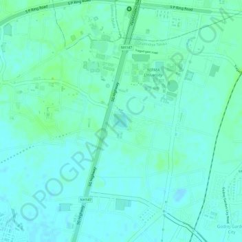 Chharodi Park topographic map, elevation, terrain