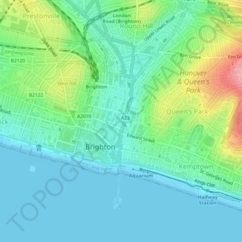 Victoria Gardens topographic map, elevation, terrain