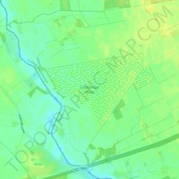 Cadishead Moss topographic map, elevation, terrain