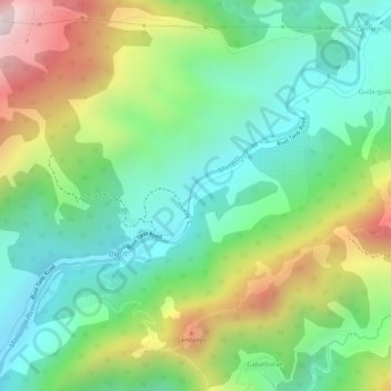 Mananga River topographic map, elevation, terrain