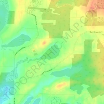 Fuller Lake topographic map, elevation, terrain