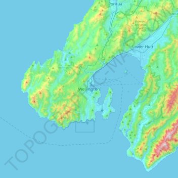 Wellington topographic map, elevation, relief