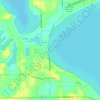 Golden lake elevation topographic map - hipupf